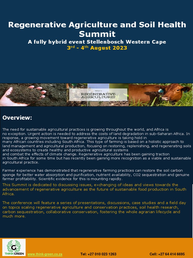Regenerative Agriculture Conference - Western Cape - LVDM Signed | PDF ...