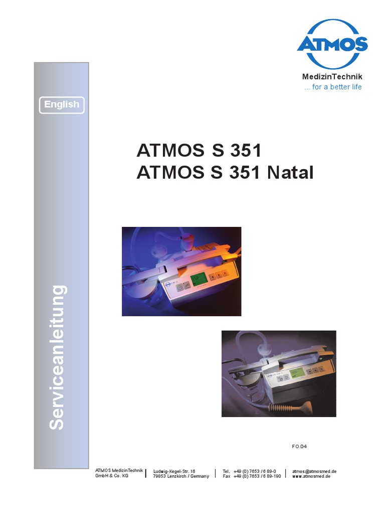 Atmos S 351 - Service Manual | PDF | Pump | Vacuum Tube