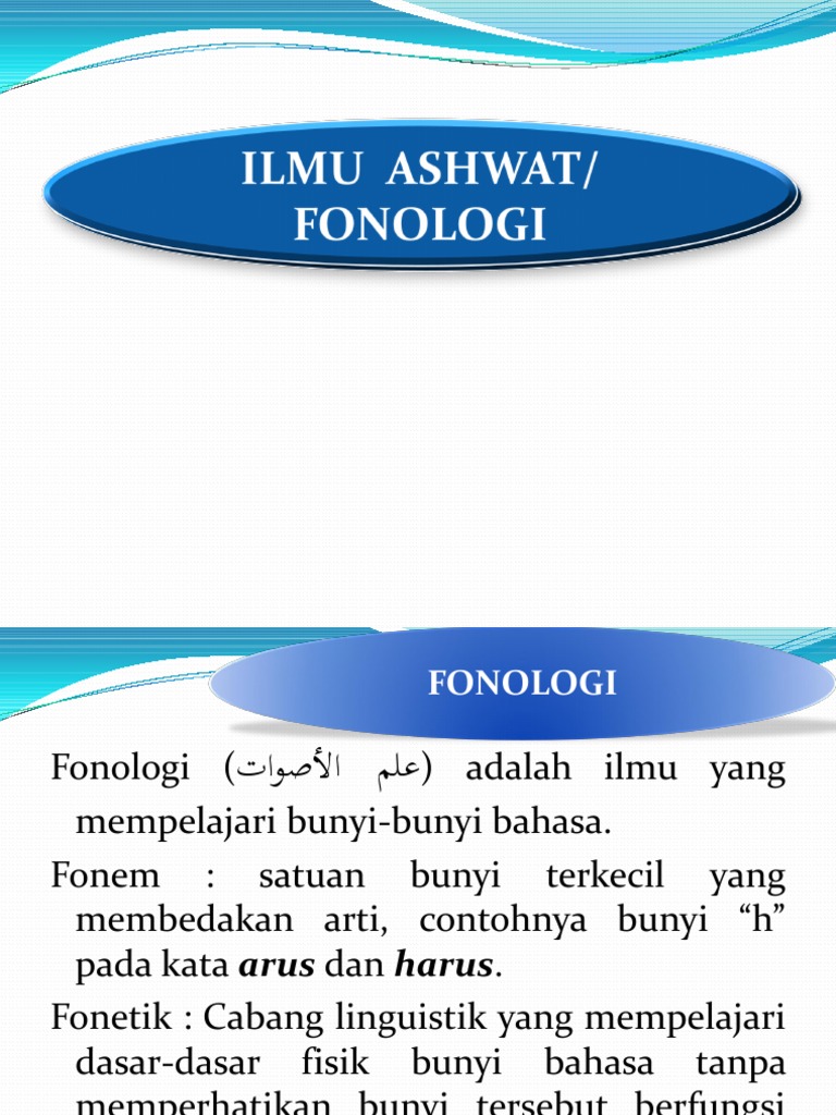 Ilmu Ashwat (Fonologi) | PDF