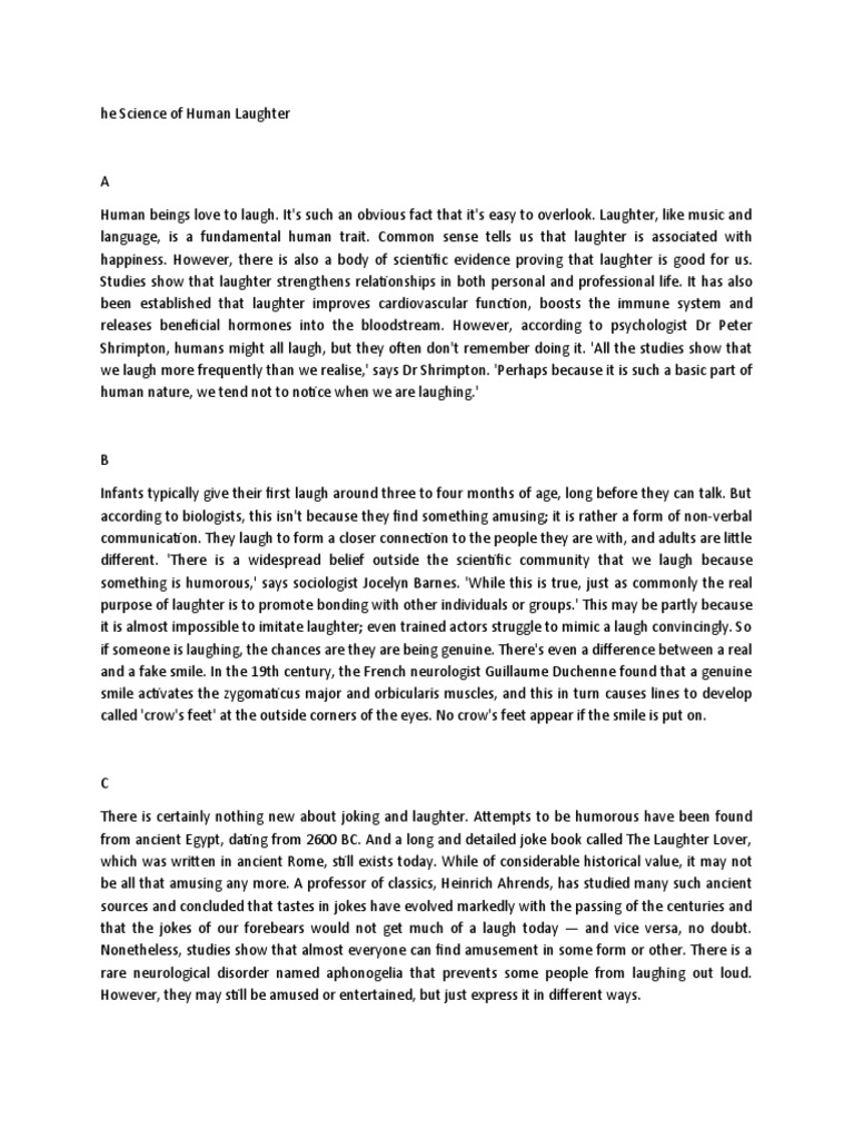 The Science of Human Laughter | PDF | Laughter | Smile