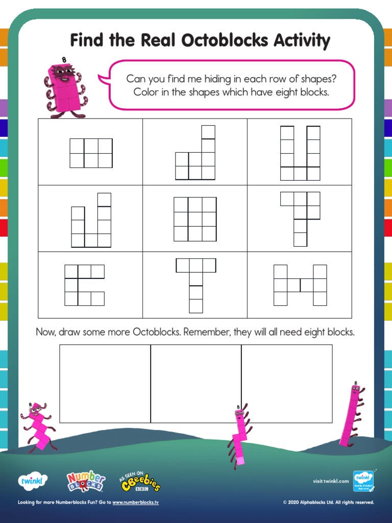 Numberblocks Number Eight Activity Us e 875 - Ver - 2 | PDF | Games ...