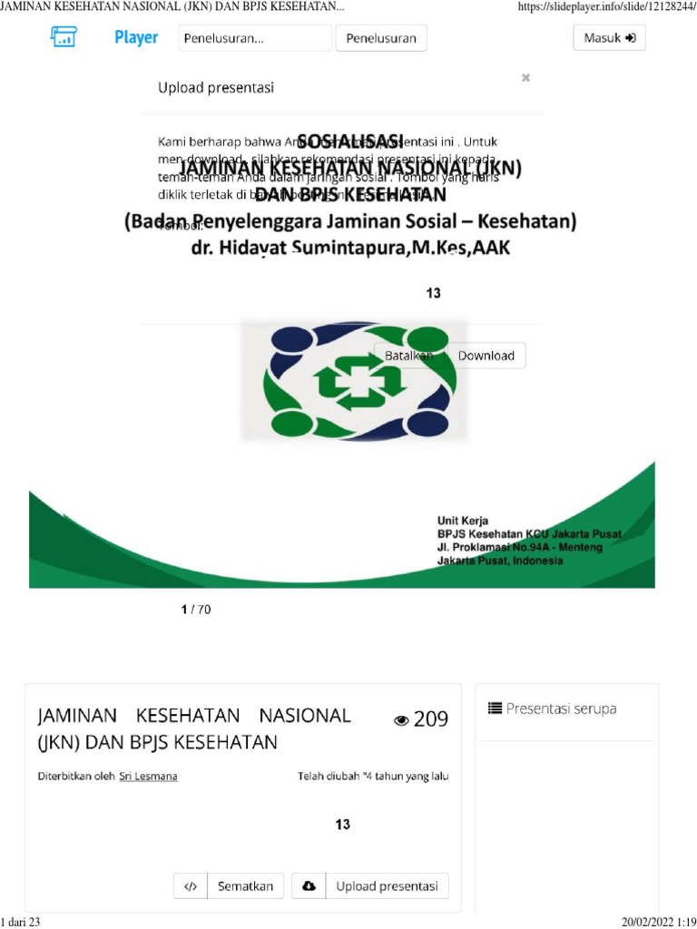 MATA KULIAH JAMINAN KESEHATAN NASIONAL (JKN) DAN BPJS KESEHATAN - PPT Download | PDF | Game ...