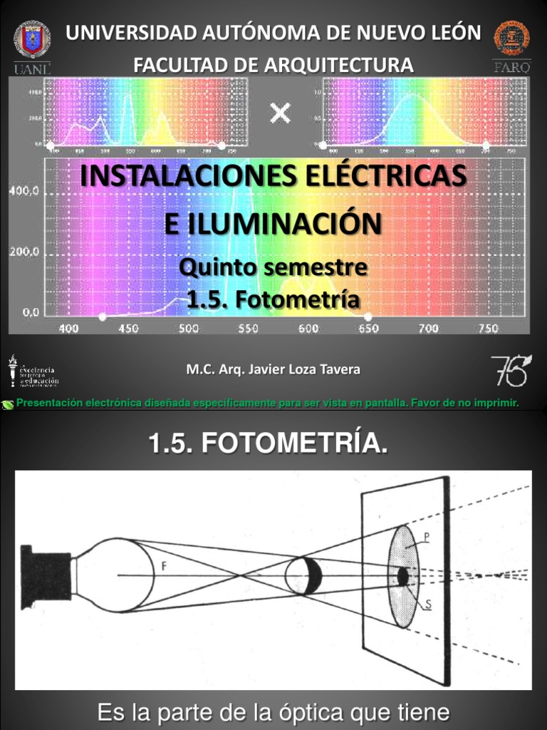IEeI 1.5. Fotometría | PDF | Psicofísica | Radiación electromagnética