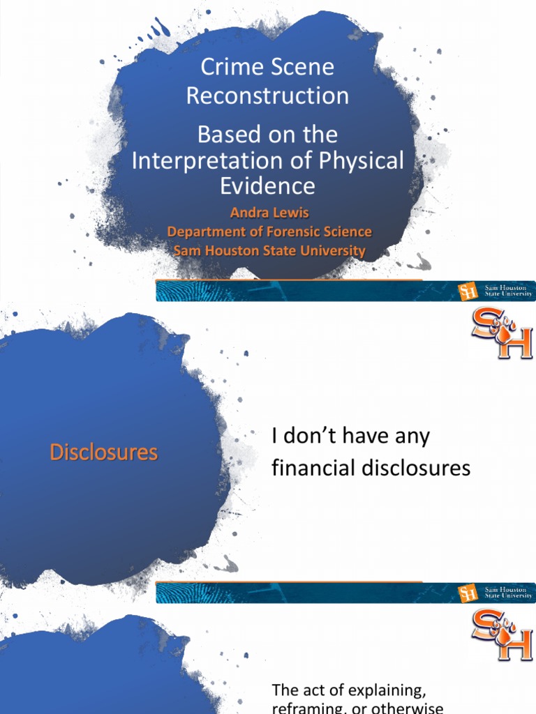 Crime Scene Reconstruction Techniques | PDF | Crime Scene | Evidence