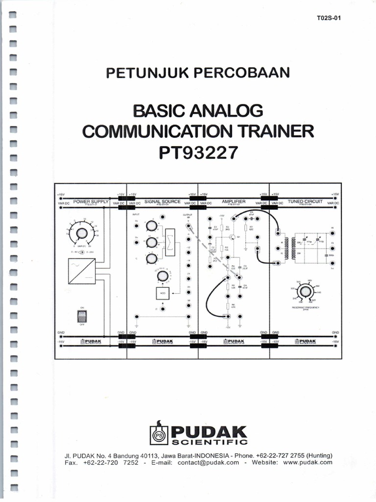 Basic Analog Communication Trainer PT93227 Pudak | PDF