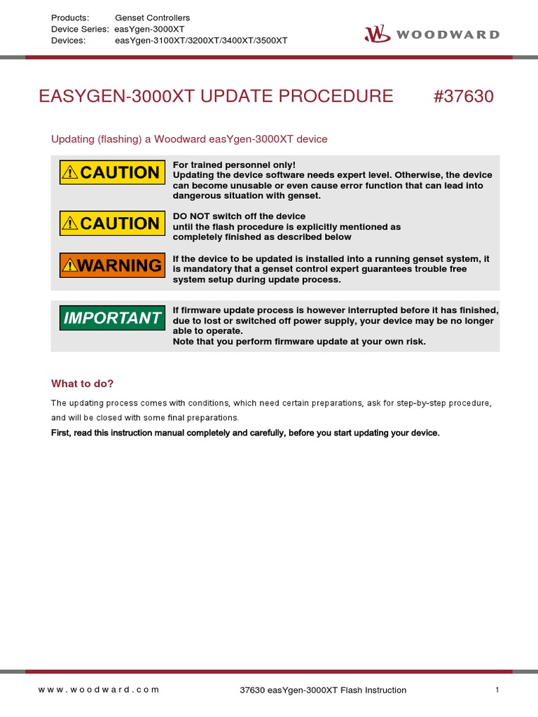 easYgen-3000XT Firmware Update Guide | PDF | Booting | Adobe Flash