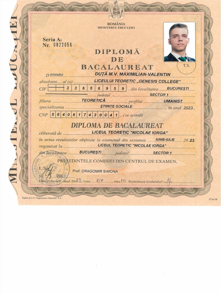 Certificat de Nastere | PDF