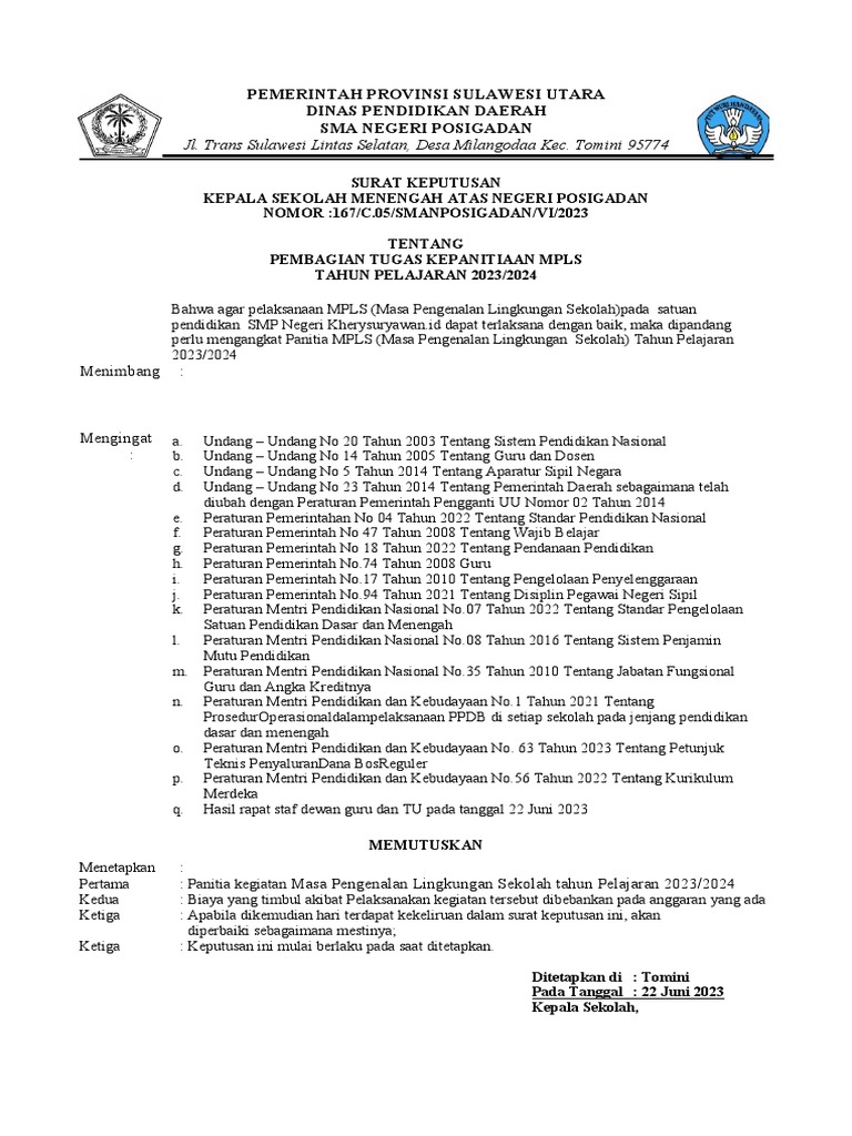 SK MPLS 2023 2024 | PDF