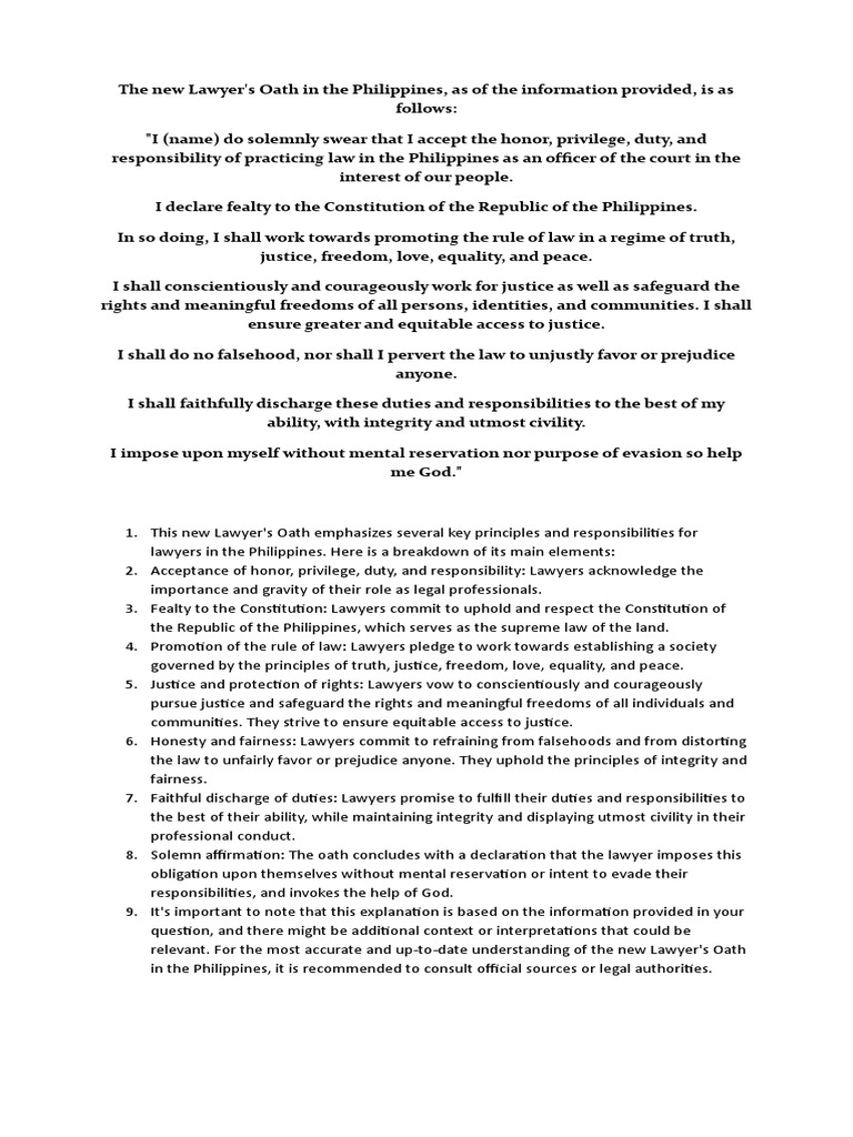 New Lawyers Oath | PDF | Oath | Justice