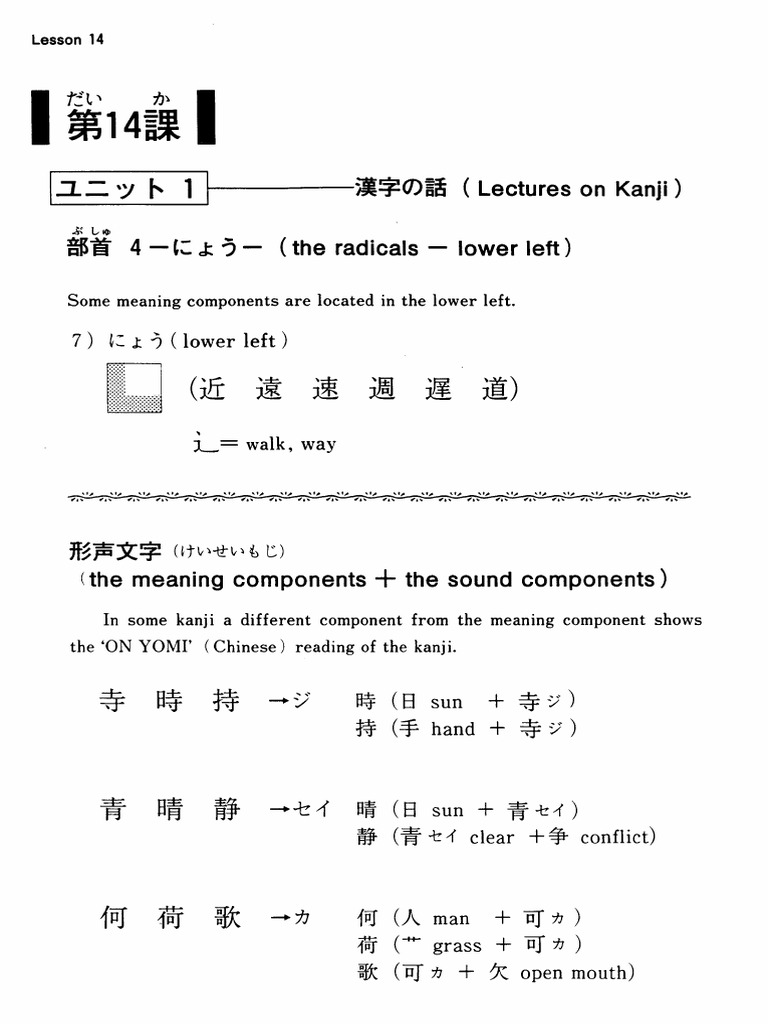 BASIC KANJI BAB 14 | PDF