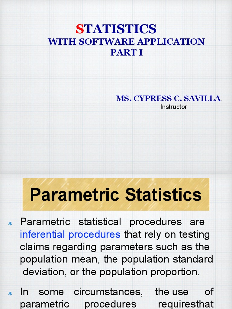 Understanding Parametric Statistics | PDF | Statistics | Statistical ...