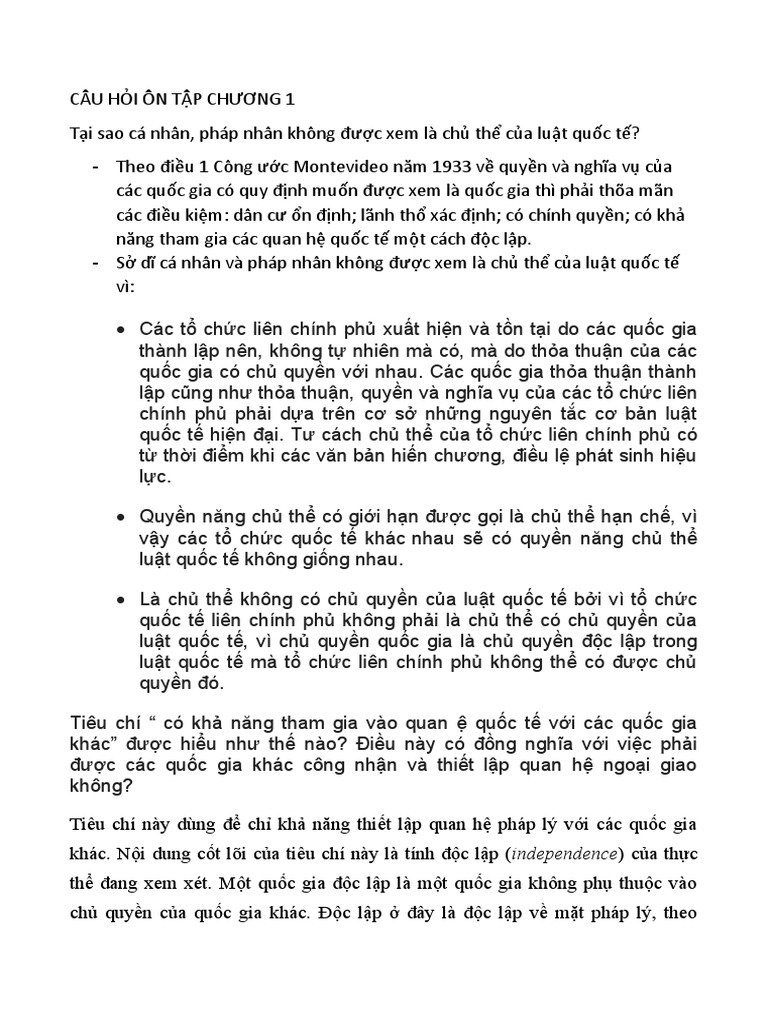 Câu Hỏi Ôn Tập Chương 1 Cpqt | PDF