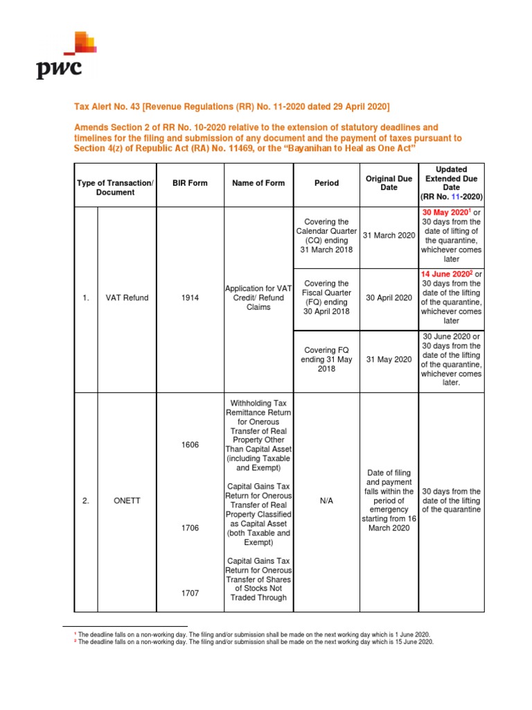 Pandemic Deadlines | PDF | Taxes | Payments
