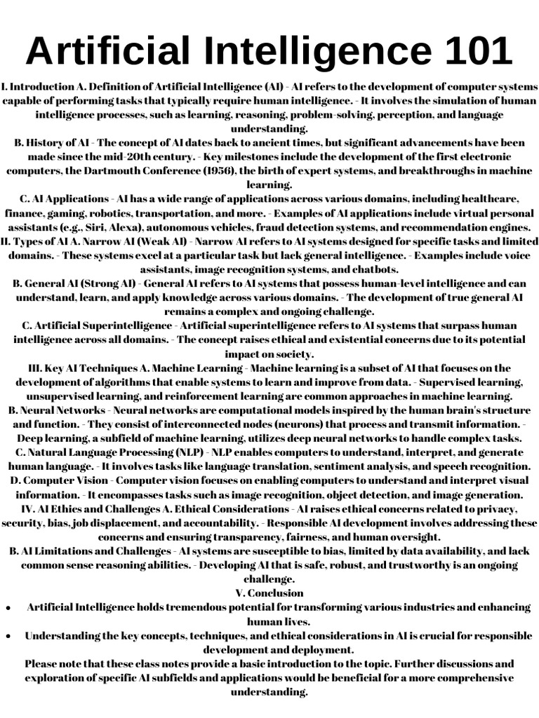 Artificial Intelligence 101 | Download Free PDF | Artificial Intelligence | Intelligence (AI ...