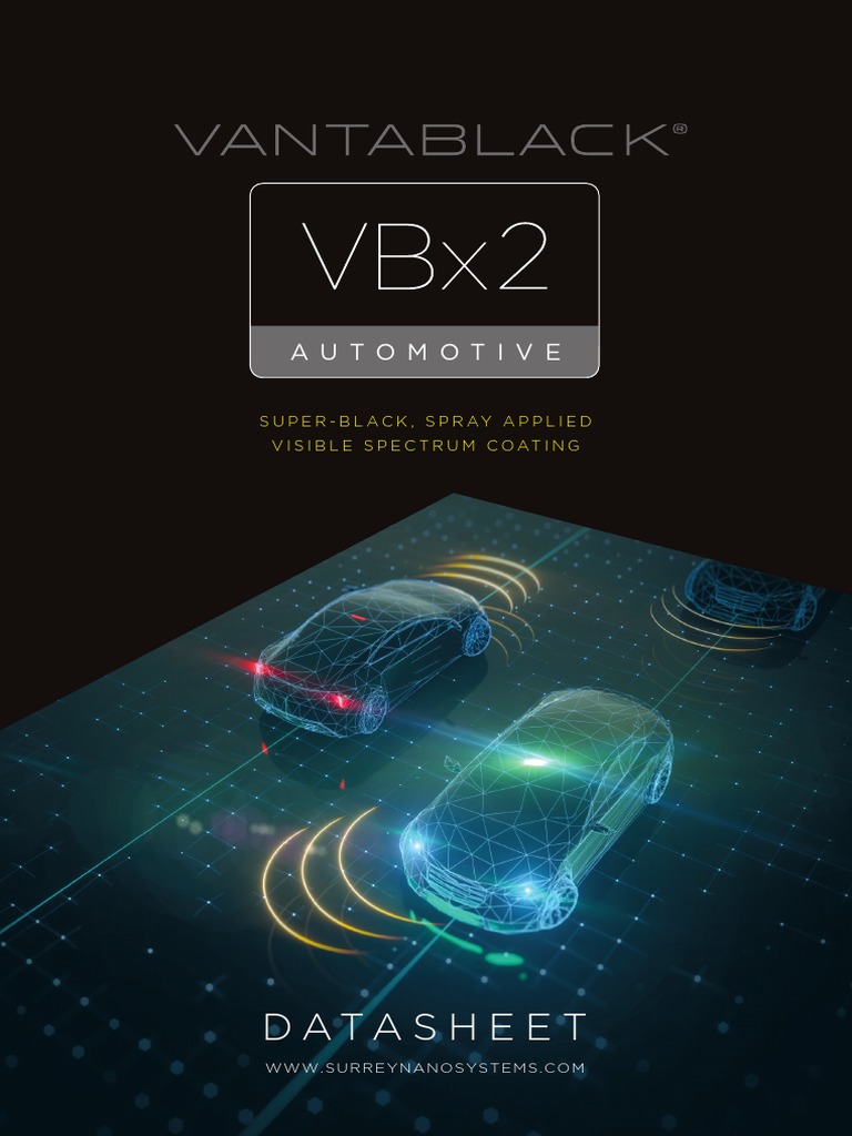 Vantablack VBX 2 A4 Data Sheet Automotive v008 Final | PDF | Optics | Paint
