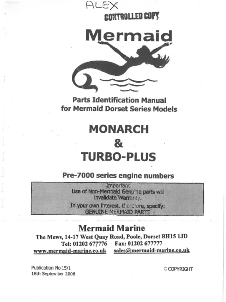 MERMAID_MARINE_PARTS_MANUAL_MONARCH__TURBO-PLUS_FROM_JANUARY_1970_TO ...