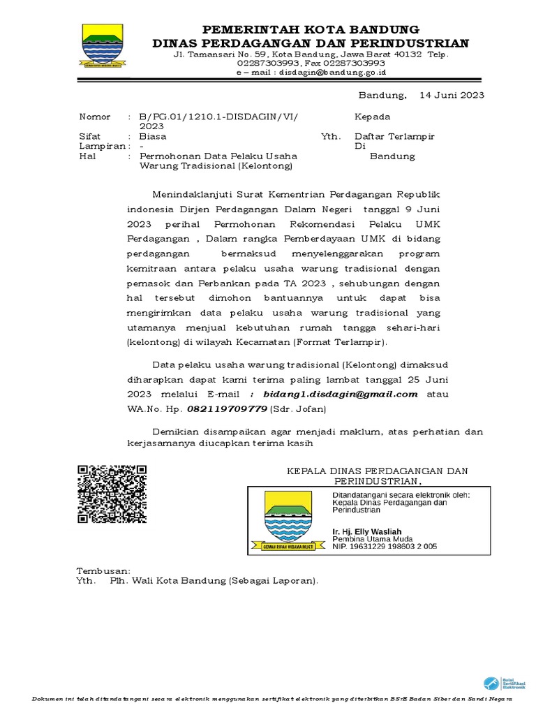 Permohonan Data Warung Tradisional | PDF