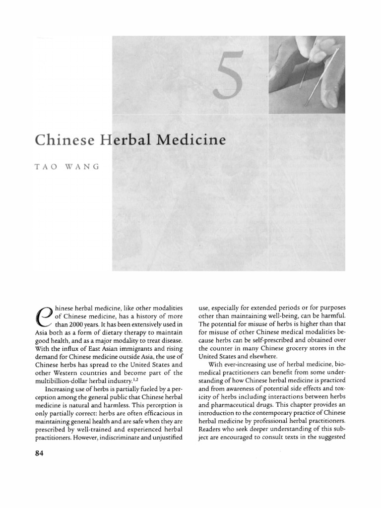 Chapter 5 - Chinese Herbal Medi - 2002 - Contemporary Chinese Medicine ...