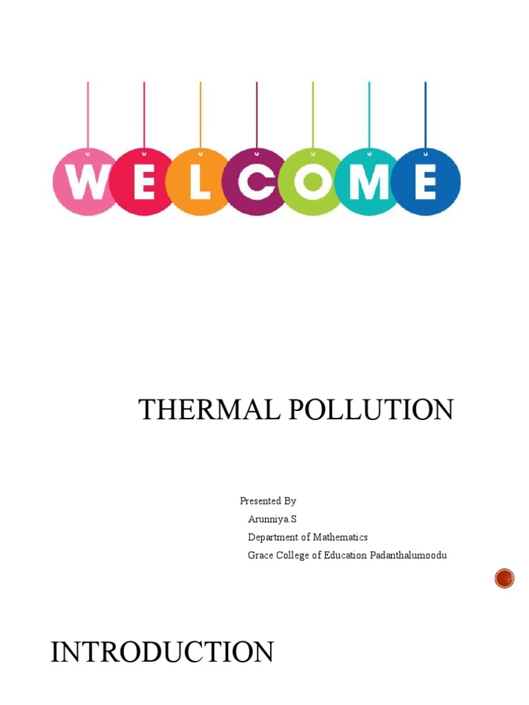 Thermal Pollution | PDF | Water | Aquatic Ecosystem