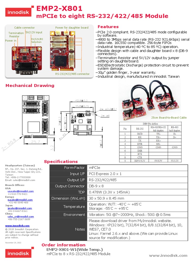 EMP2-X801 Datasheet | PDF | Computing | Electronics
