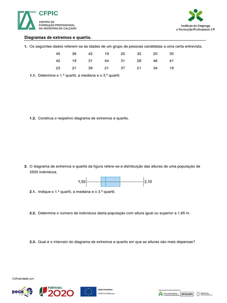 Diagrama de Extremos e Quartis em Estatística | PDF | Modo (Estatística ...