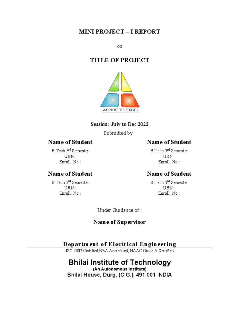 Format Mini Project - I B.tech 3rd Sem | PDF | Resistor | Electronics