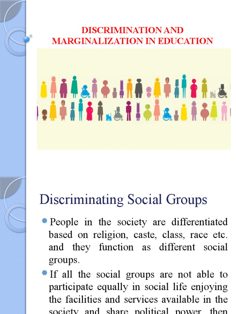 3.discrimnation and Marginalization in Education | PDF | Discrimination ...