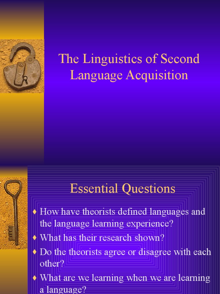 The Linguistics of Second Language Acquisition | PDF | Linguistics | Lexicon