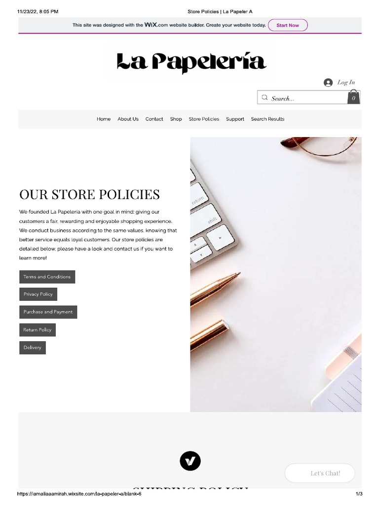 Store Policies | PDF