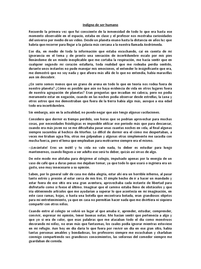 Indigno de Ser Humano V2 | PDF | Universo