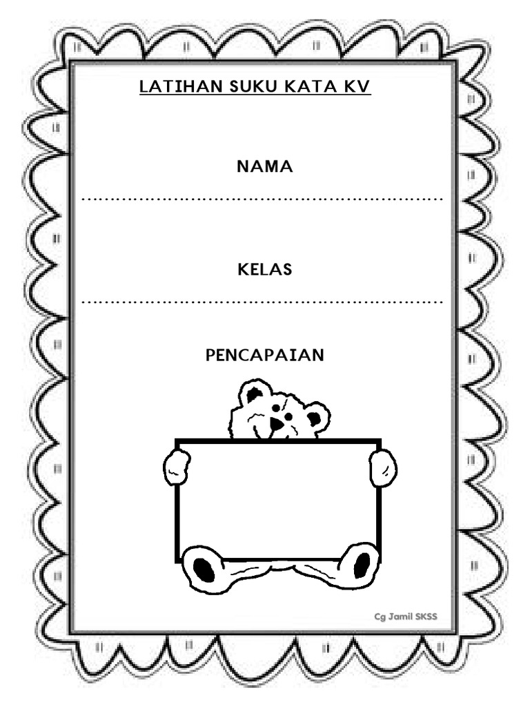 3 Latihan Suku Kata KV (26 Muka Surat) | PDF