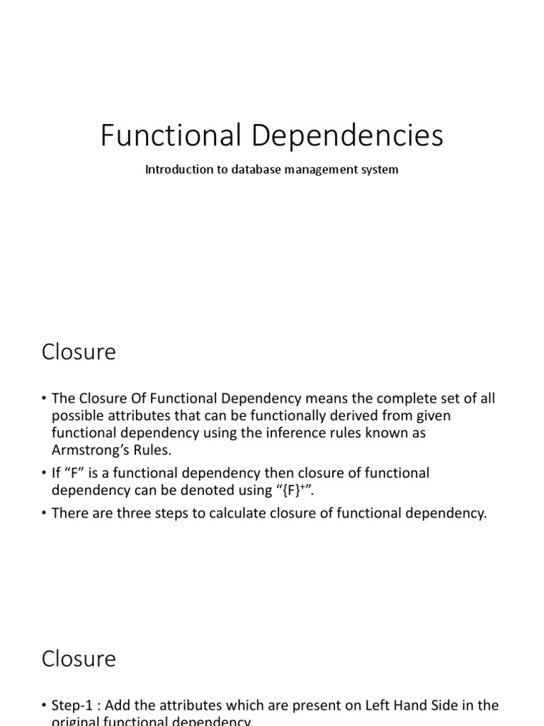 Fd Closure Minimalcover Equal Normalforms Pdf Mathematics Data