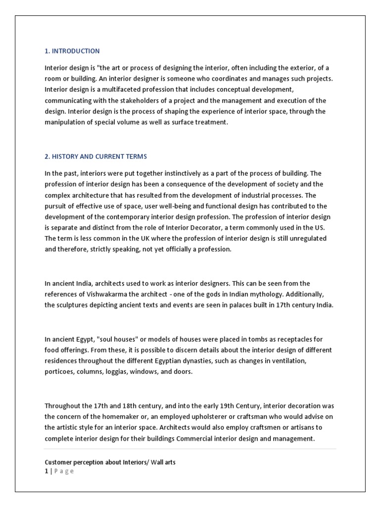 Final Copy Interior Design Project | Download Free PDF | Survey ...