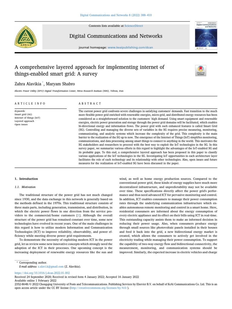 IoT-Enabled Smart Grid Layered Approach | PDF | Internet Of Things ...