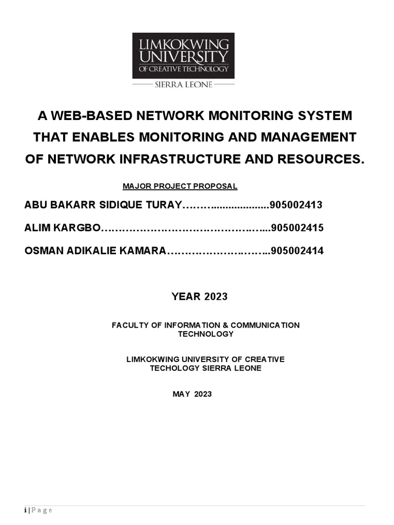 Network Monitoring System Project Proposalw 111 New Updated | PDF | Computer Network | Computer ...