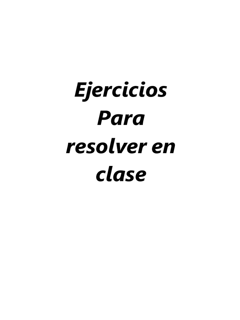 Ejercicios en Clases | PDF