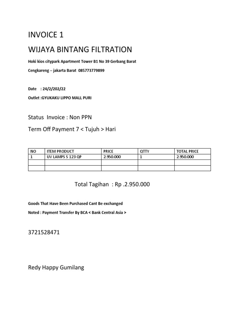 Invoice Happy 1-7 | PDF | Accounting | Business Documents