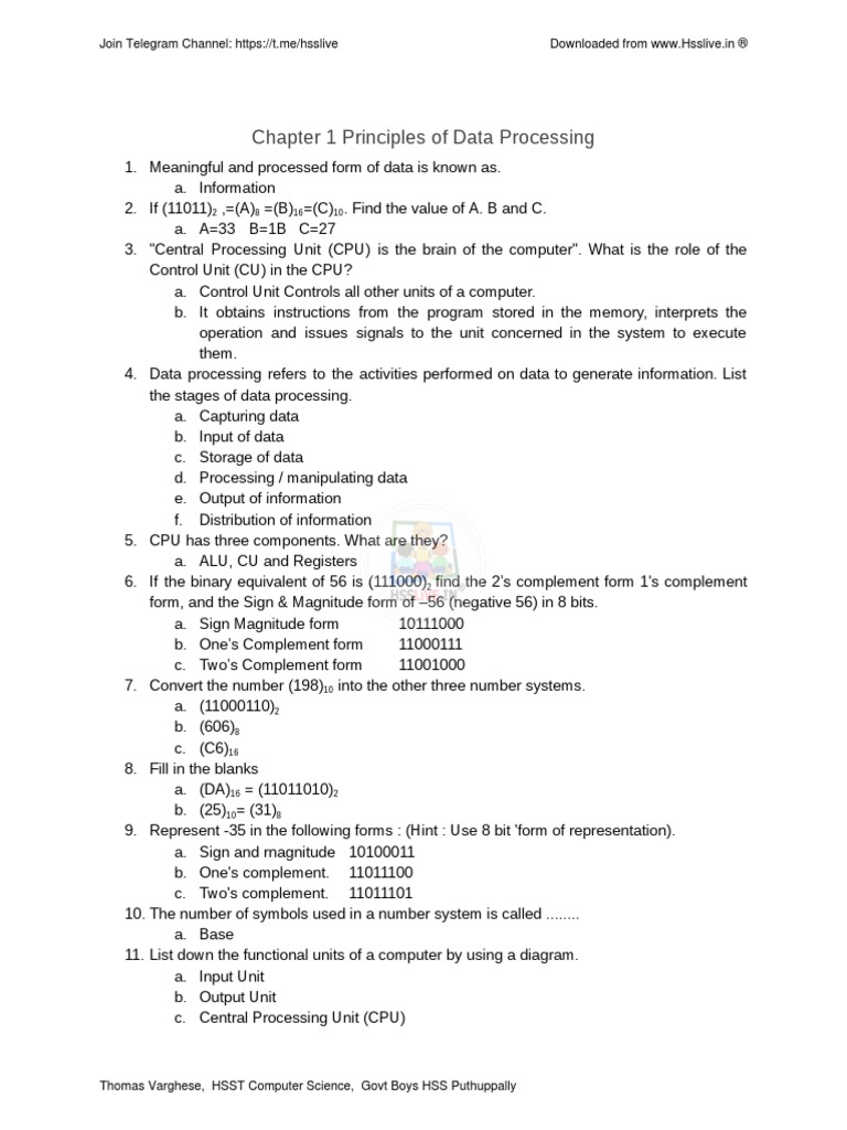 Hsslive Xi Comp App Question Bank Thomas | PDF | Computer Data Storage | Transmission Medium