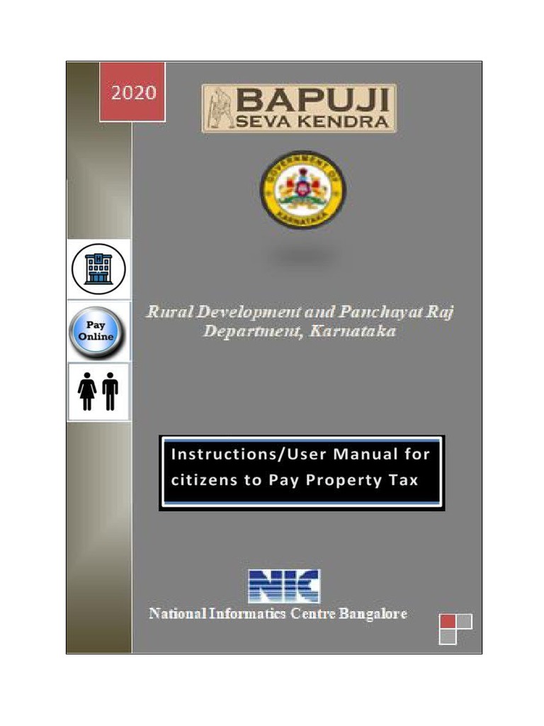 Instructions User Manual For Citizens To Pay Property Tax-BSK | PDF