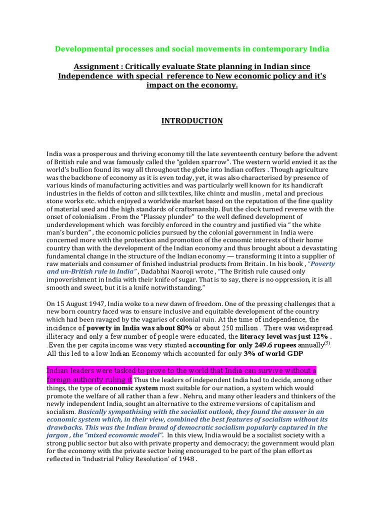 DPSM | PDF | Economic Growth | Economy Of India