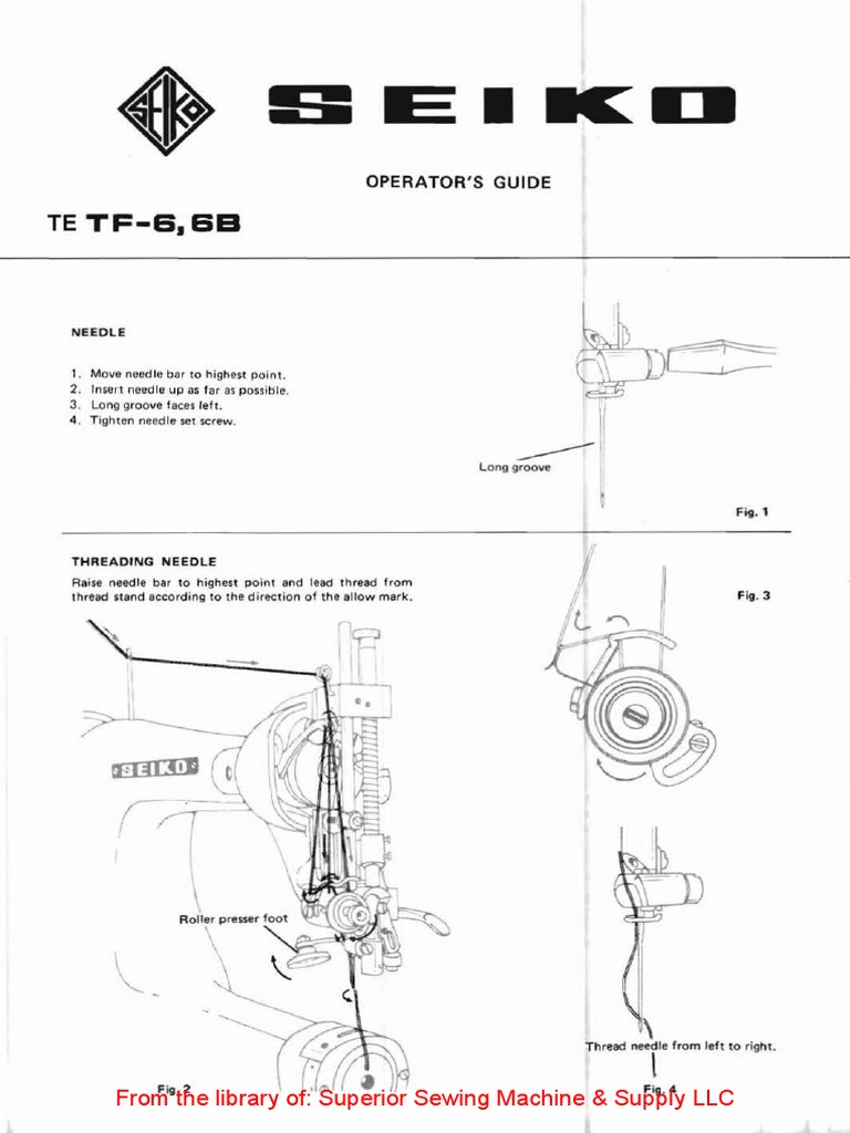 Seiko TE TF-B.BB Operator's Guide | PDF | Textiles | Machines