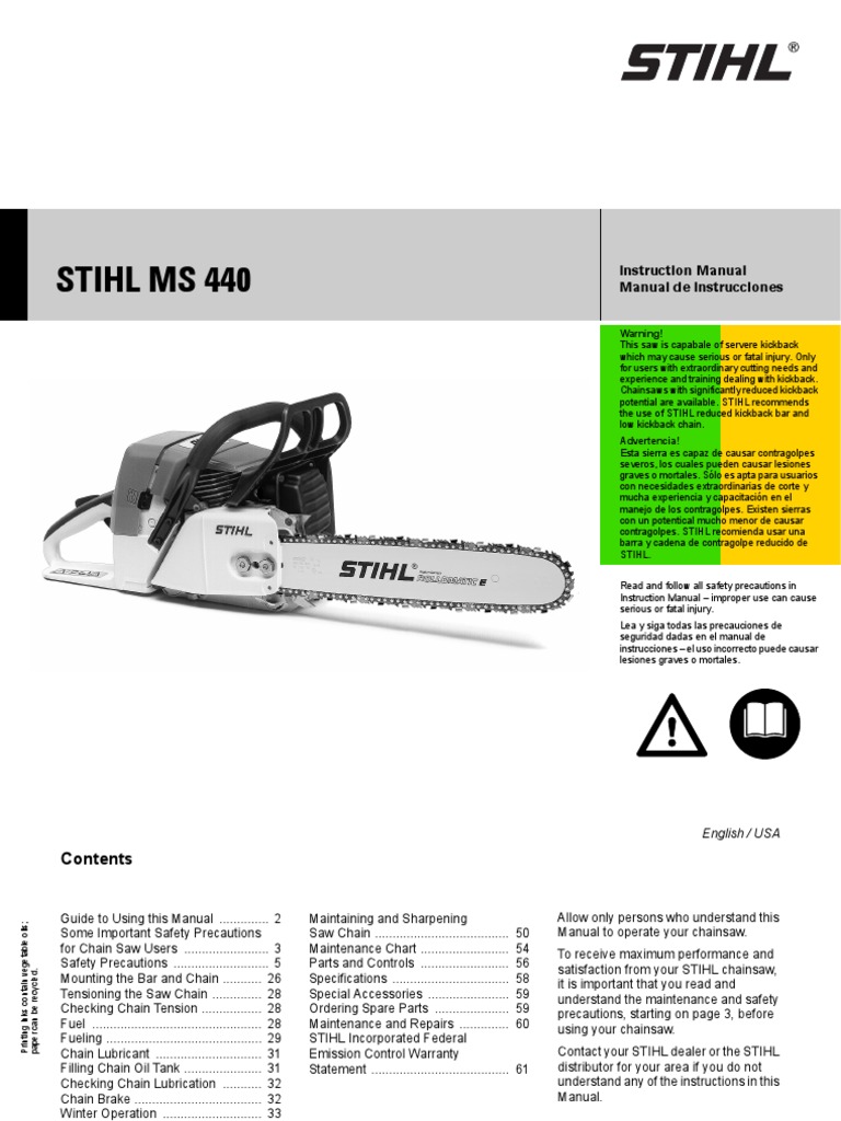 Ms440 Manual | PDF | Manufactured Goods