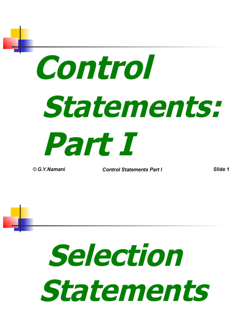 Lecture 6 C Selection Statements | PDF | Computer Engineering ... Lecture 6 C Selection Statements | PDF | Computer Engineering ...