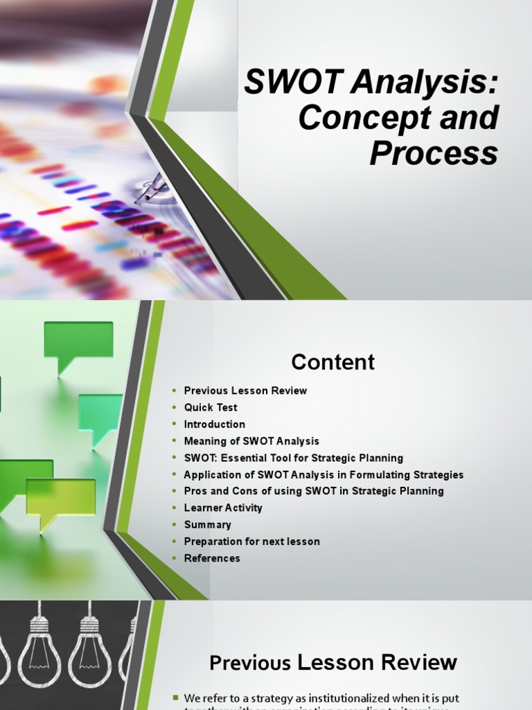 Lesson Plan 4 | PDF | Swot Analysis | Strategic Planning