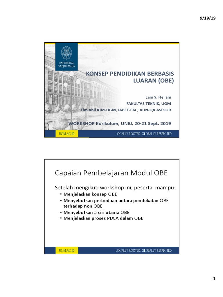 M-1 Konsep OBE | PDF