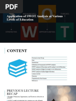 Example of SWOT Analysis of A School | PDF | Swot Analysis | Teachers