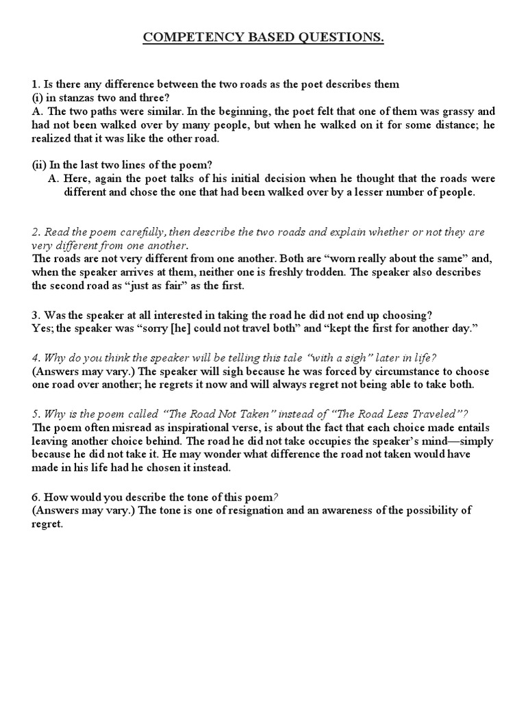 Competency Based Questions | PDF