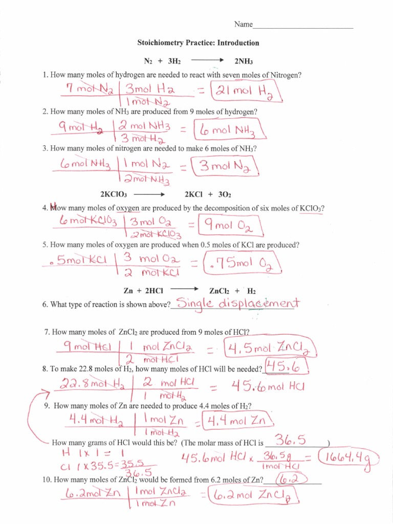 Mole To Mole Answer Key | PDF
