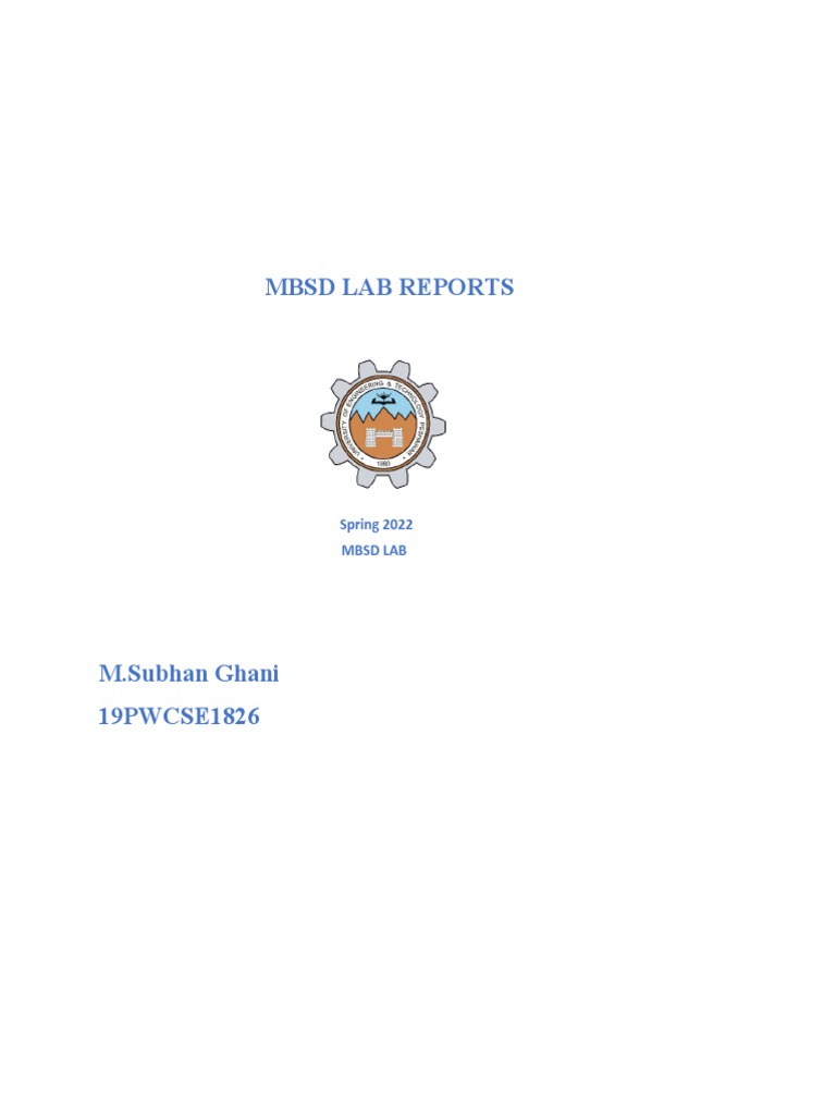MBSD Lab Reports | PDF | Electronic Engineering | Computing