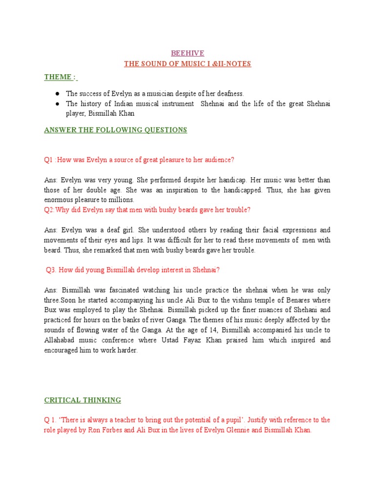 The Sound of Music I and Ii | PDF